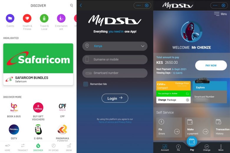 DStv app added to M-Pesa super app's Discover section